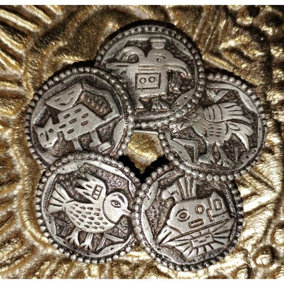 PERUVIAN | Jewelry | Vintage Signed Peruvian Art Figural Inca Bird ...